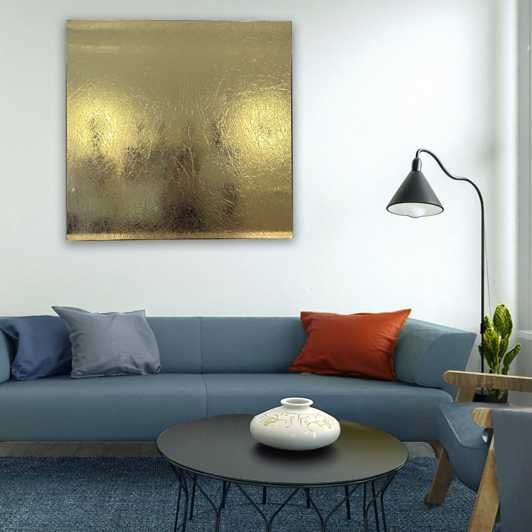 Gold Leaf Effect Stretch Mirror | Luxurious Elegance for your Decor