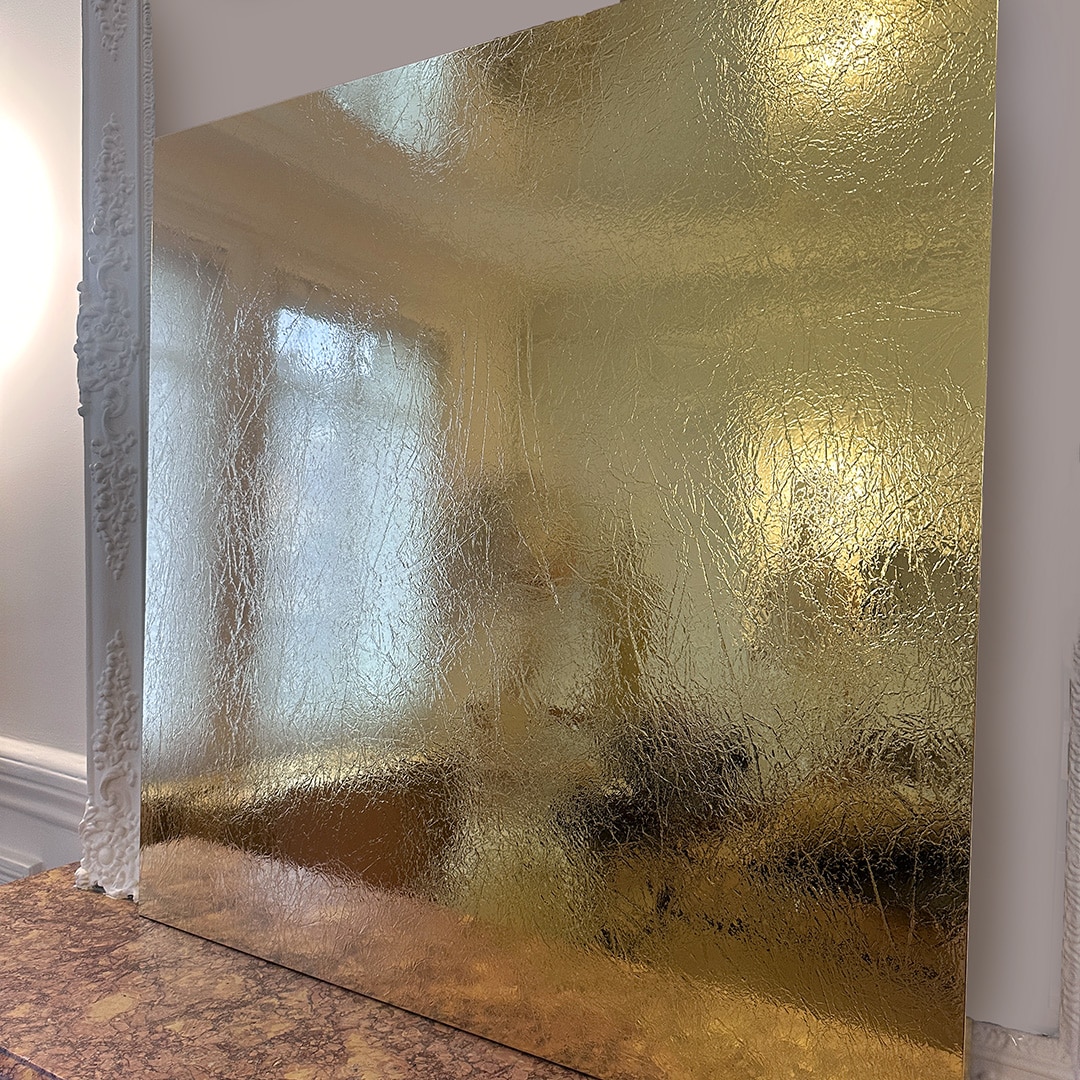Gold Leaf Effect Stretch Mirror | Luxurious Elegance for your Decor
