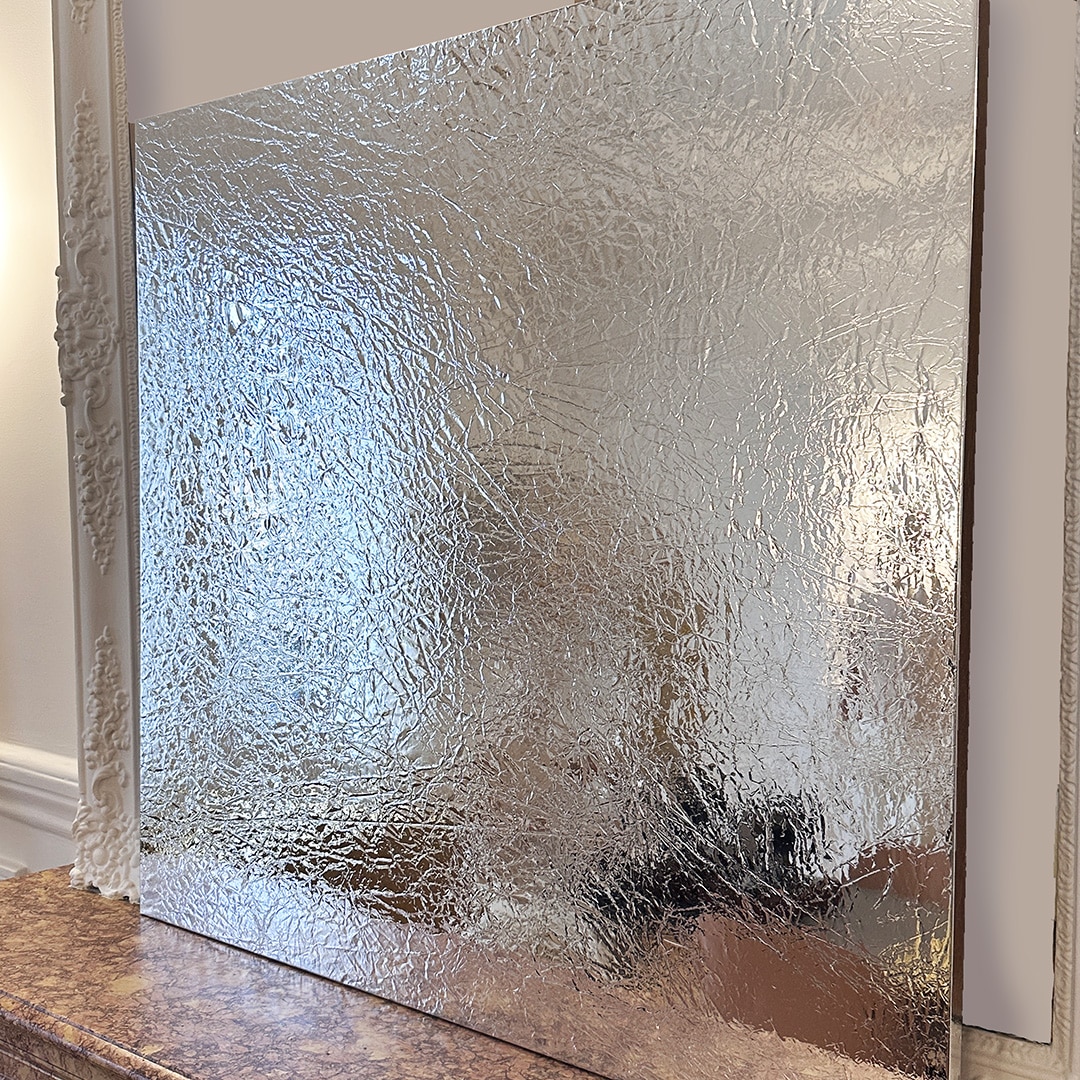 Discover the Silver Leaf Effect Mirror, and its textured reflections