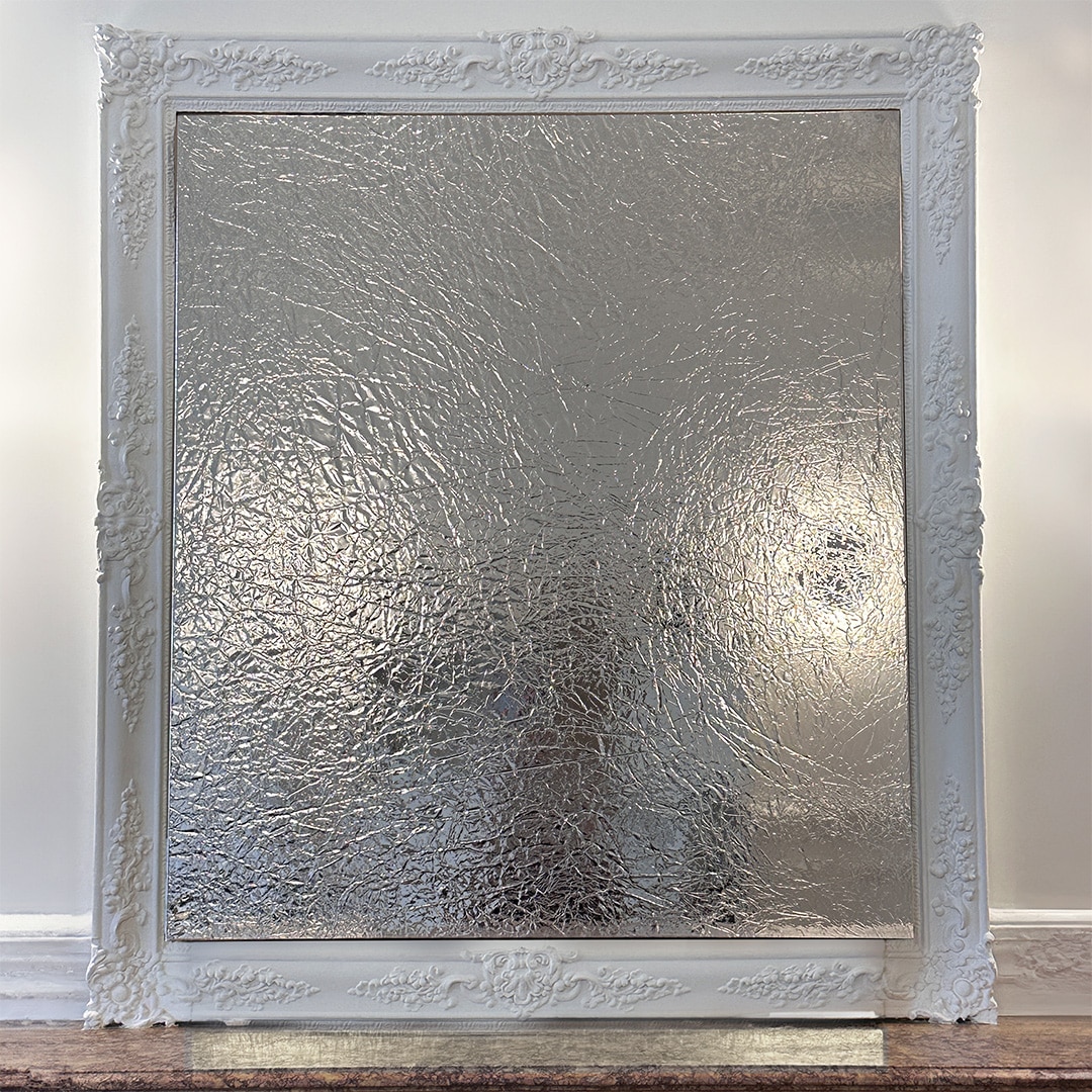 Discover the Silver Leaf Effect Mirror, and its textured reflections