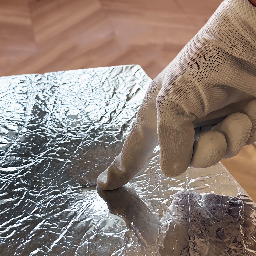 Discover the Silver Leaf Effect Mirror, and its textured reflections